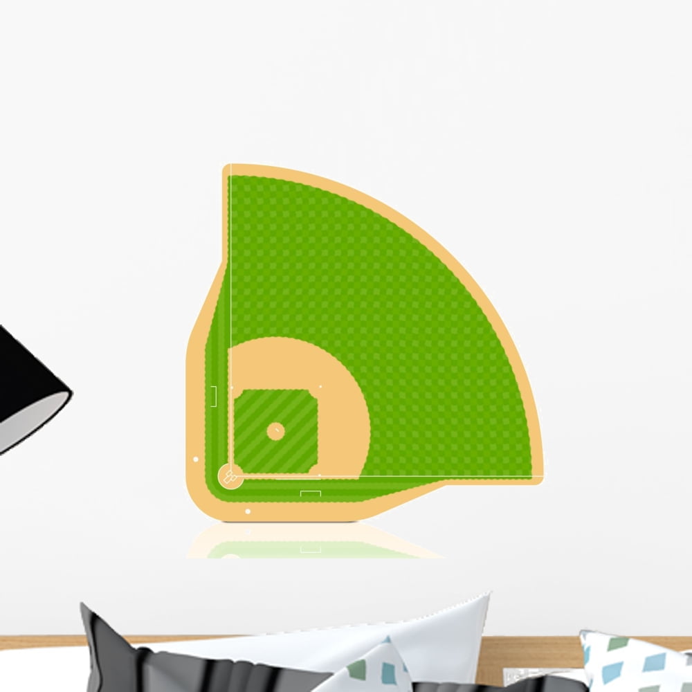 Baseball Field Vector Detailed Wall Decal by Wallmonkeys Peel and Stick ...