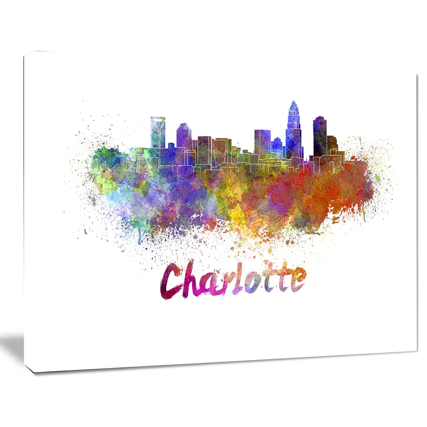 Click here for Designart Design Art Charlotte Skyline Canvas Prin... prices