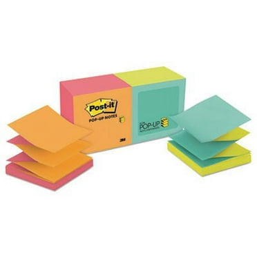 Post-it Pop-up Notes Original Pop-up Refill, 3 x 3, Assorted Jaipur ...