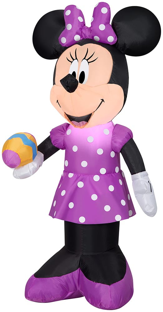3 1/2' Gemmy Airblown Inflatable Easter Disney Minnie Mouse In Polka ...