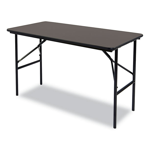 Iceberg OfficeWorks Classic Wood-Laminate Folding Table, 48 x 24 x 29 ...