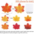 300 Piece Fall Leaves Set 7 Colors Artificial Autumn Maple Leaf Decor ...