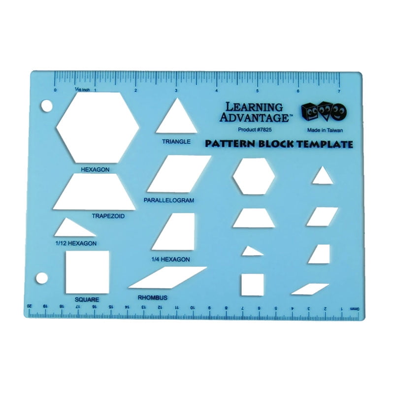 Learning Advantage CTU7825 Pattern Block Template - Walmart.com