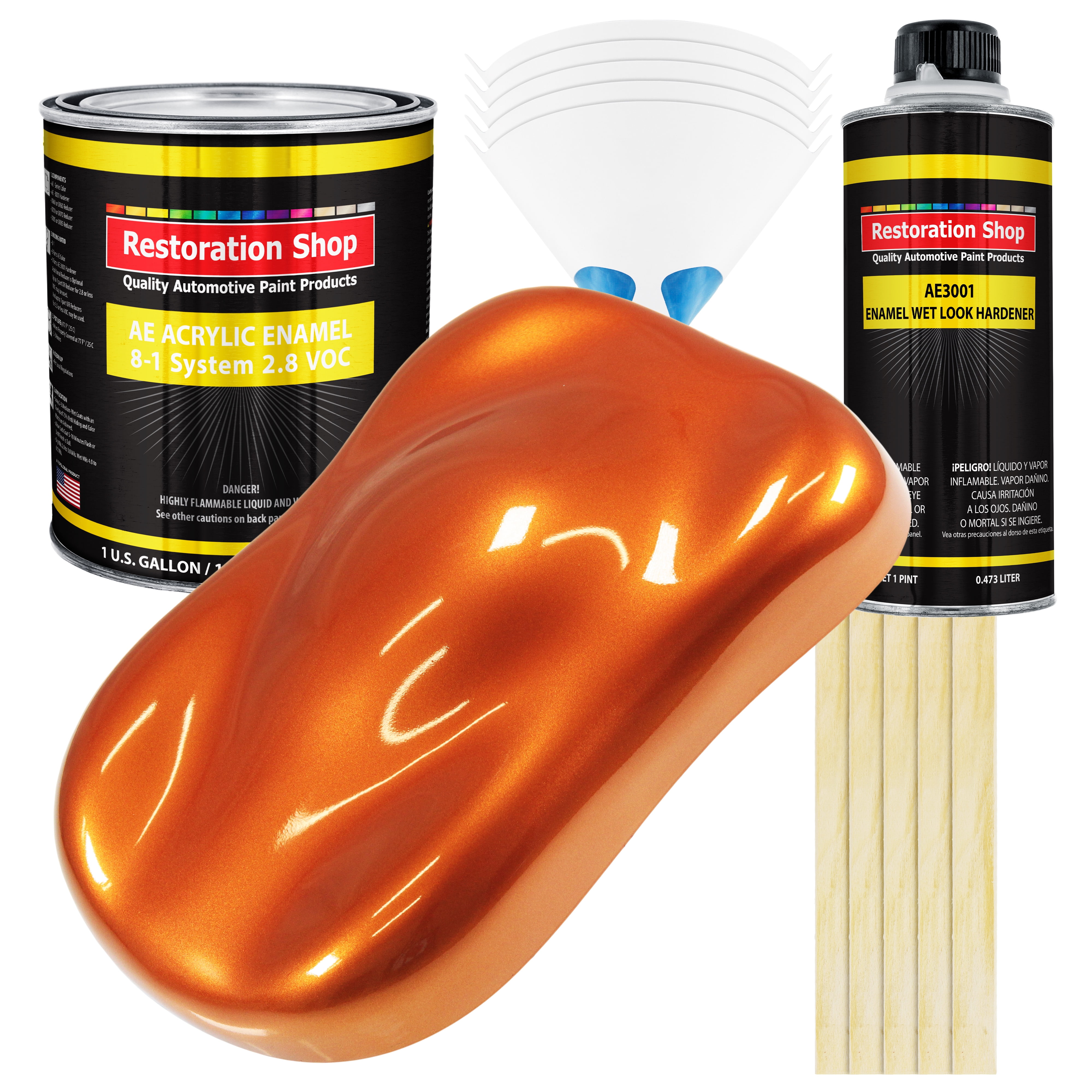 Restoration Shop - Firemist Orange Acrylic Enamel Auto Paint, Complete ...