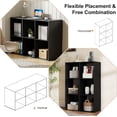 Black Cube Storage Unit, 3-tier Bookcase with 6 Cube Storage Unit, Open ...