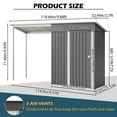 LZBEITEM Outdoor Open-Sided Storage Shed, 5x3 Sheds & Outdoor Storage ...