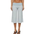 Dwellite Women Fold Over Pants 2026 Flowy Low Rise Wide Leg Capri Pant ...