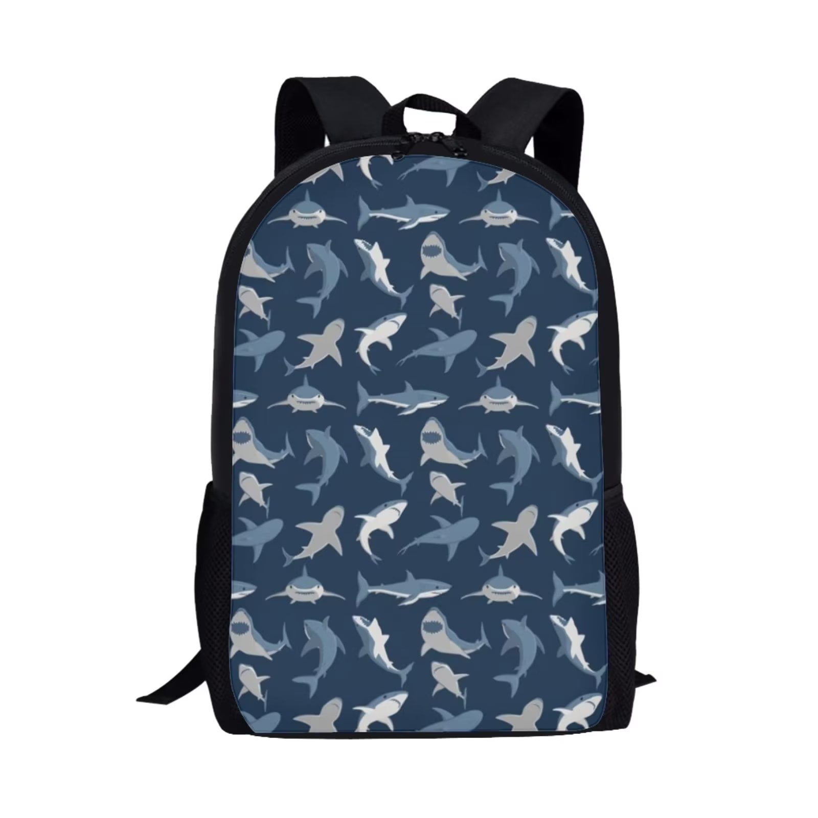 Diaonm Blue Cartoon Shark Backpacks for Boys and Girls,17 Inch Large ...
