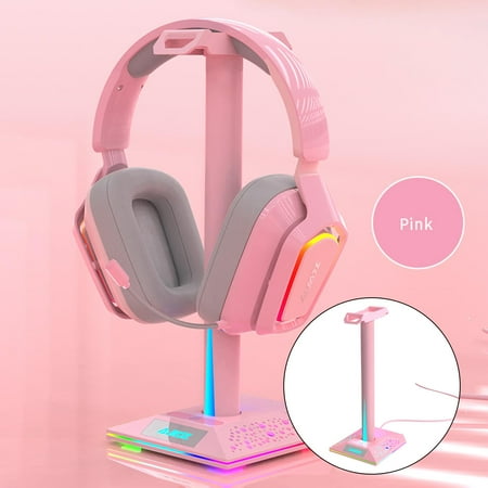 RGB Headphone Stand 2 USB Ports Touch Control Gaming Headset Stand for ...