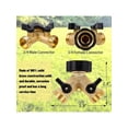 Garden Hose Splitter 2 Way Heavy Duty Brass Connector Tap Y Splitter 2 ...