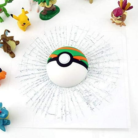 Auto Styling Pokeball Car Broken Hits Glass Funny 3D Sticker Decor Wall ...