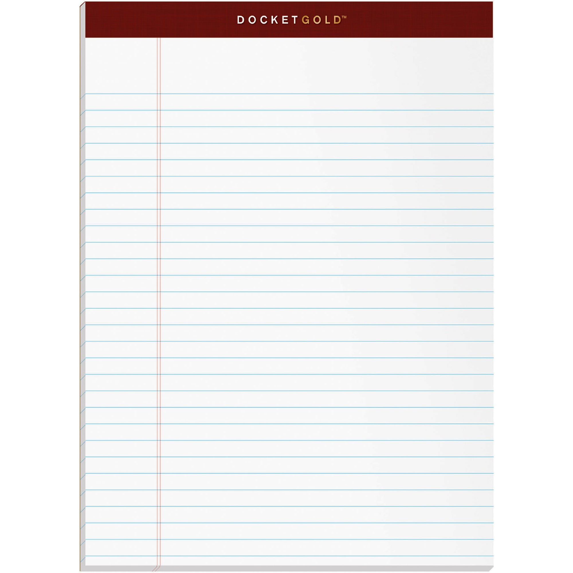 TOPS Docket Gold Writing Pads, 8-1/2 x 11-3/4, Legal Rule, 50 Sheets ...
