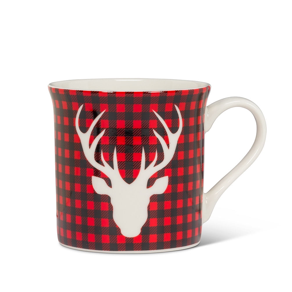 Set of 2 Buffalo Check Deer Mug - Walmart.com