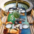 Abstract Animal Fitted Rectangle Tablecloth 32" x 72" Dog In The Room ...
