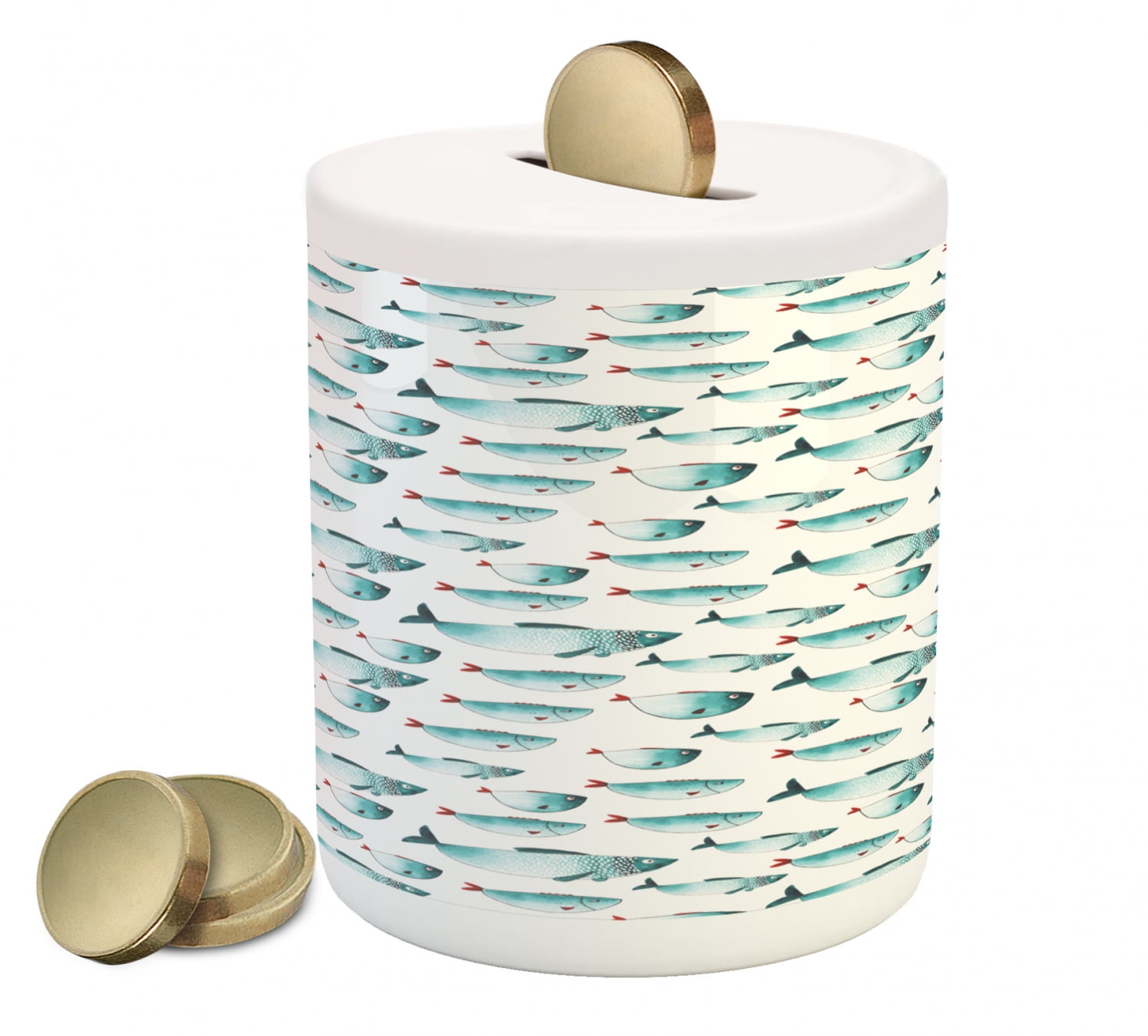 Koi Fish Piggy Bank, Regular Different Sized Japanese Koi Fish Patterns ...