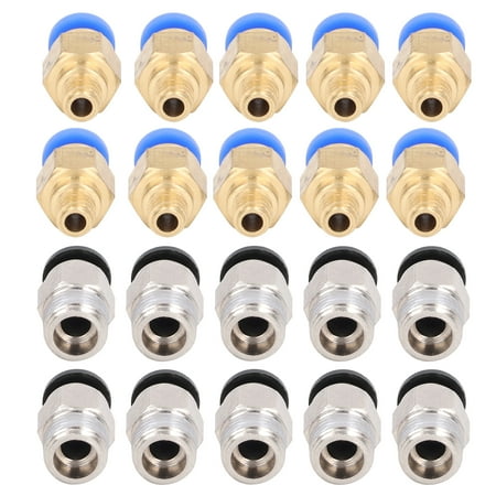 Spptty PC4-10,Printer Fitting,20Pcs 3D Printer Pneumatic Fitting PC4‑M6 ...