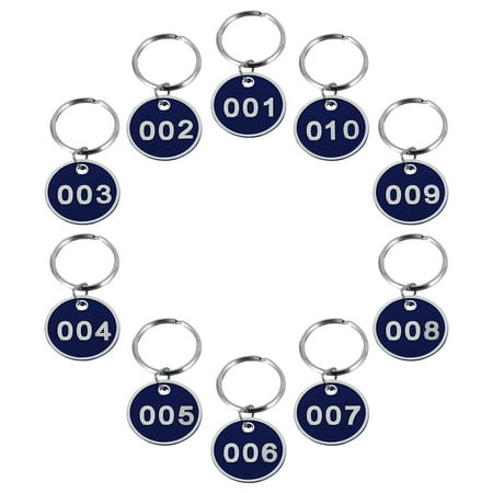 1 Pack/10pcs Key Tags with Ring Numbered ID Tags Keychain Number from 1 ...