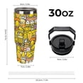 Gudetama Double-walled Insulated Mug with Handle, Straw, and Leak-proof ...