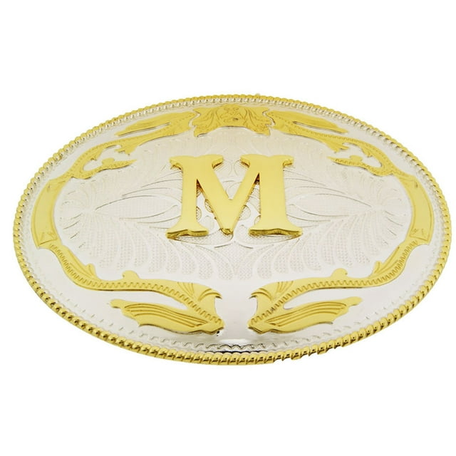 Initial M Belt Buckle Multiple Style Texas US Rodeo Western Letter M ...