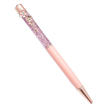 Liquid Quicksand Ballpoint Pen With Flower Decoration 1.0mm Metal Oil ...