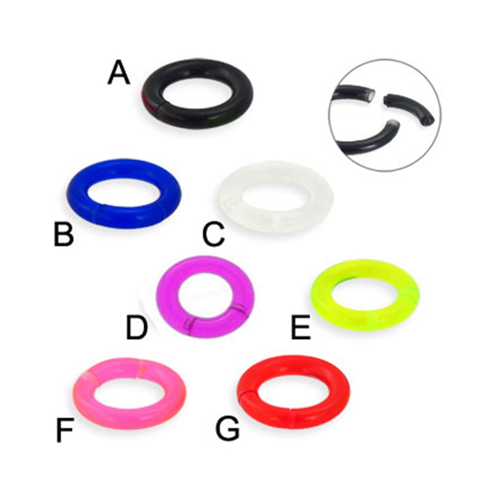 Acrylic Segment Ring, 6 Ga,5/8" (16Mm),Light Green - E - Walmart.com