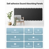 Soundsbay Sound Proofing Panels Self-Adhesive, 12 Pack Honeycomb ...