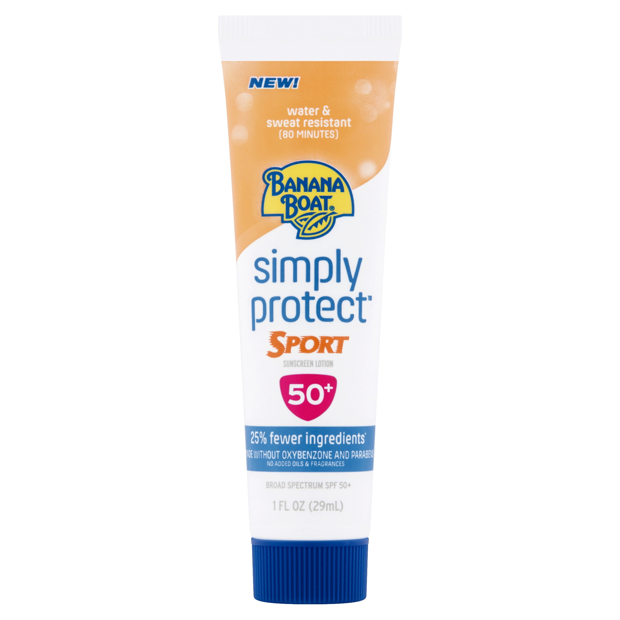 Banana Boat Simply Protect Sport Sunscreen Lotion, SPF 50+, Travel Size ...