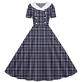 snilers Girls Vintage 1950s Dress Double Breasted Short Sleeve Polka ...