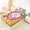 Feelyou Ball Initial X Letter Twin Sheets for Girls, Ice Cream Baseball ...