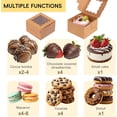 150pcs 4x4x2.5 Inch Cookie Boxes with Window, Small Pastry Boxes ...