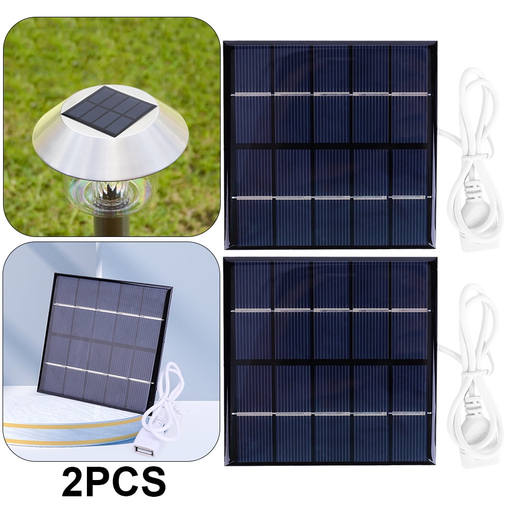 Panel Solar 5W Fuente Alimentación para Exteriores Suministros Cargador ...