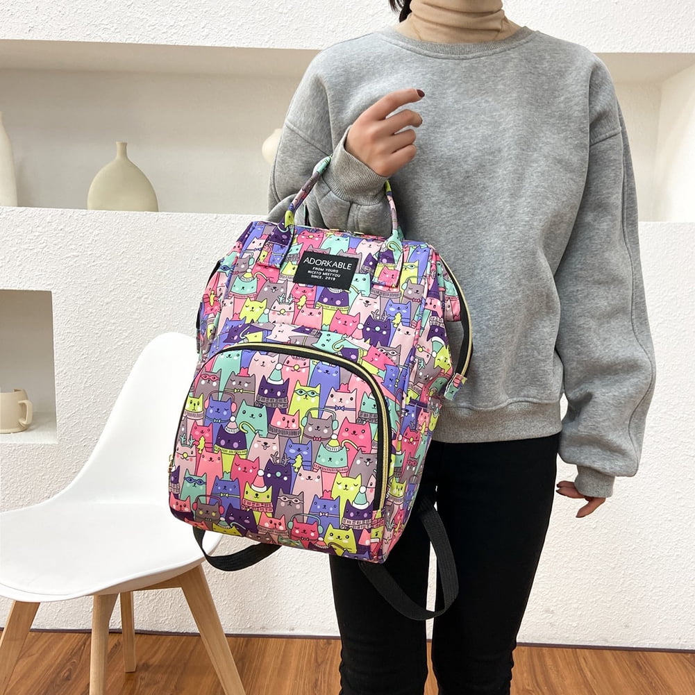 Bolsa Moda mujer impresión momia de pañales pañal bolso grande (gatos ...