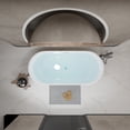 59"Linear AcrylicFreestanding Bathtub Stand Alone Soaker Tub, Glossy ...