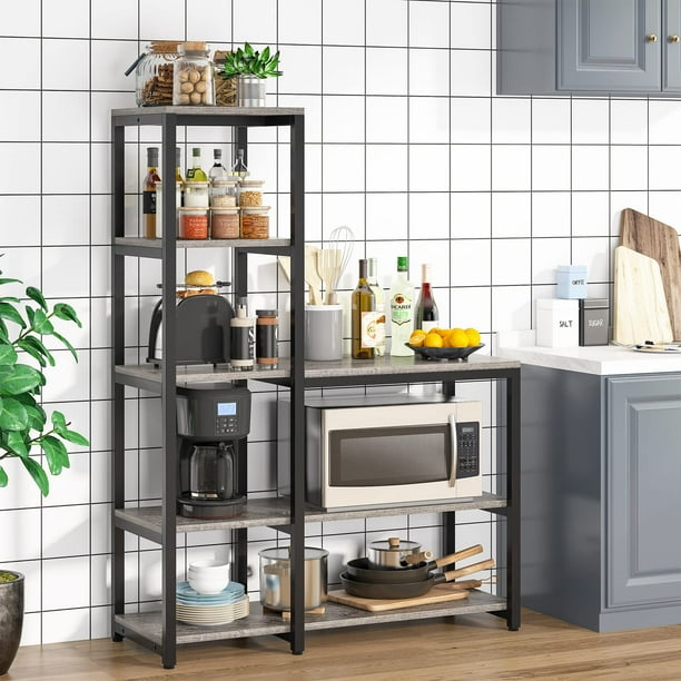 Tribesigns 5-Tier Kitchen Bakers Rack with Utility Storage Shelf ...