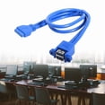 Zecic Double Ports Cable USB3.0 Female Panel Motherboard 20Pin Header ...