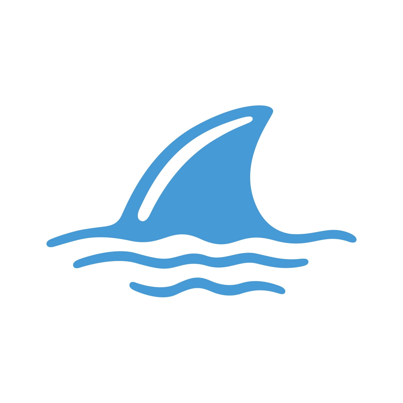 Shark Fin in Water Sticker Decal Die Cut - Self Adhesive Vinyl ...