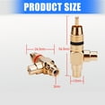 Gold Plated 90 Degree Right Angled 1 Male to 2RCA Female Splitter Sound ...