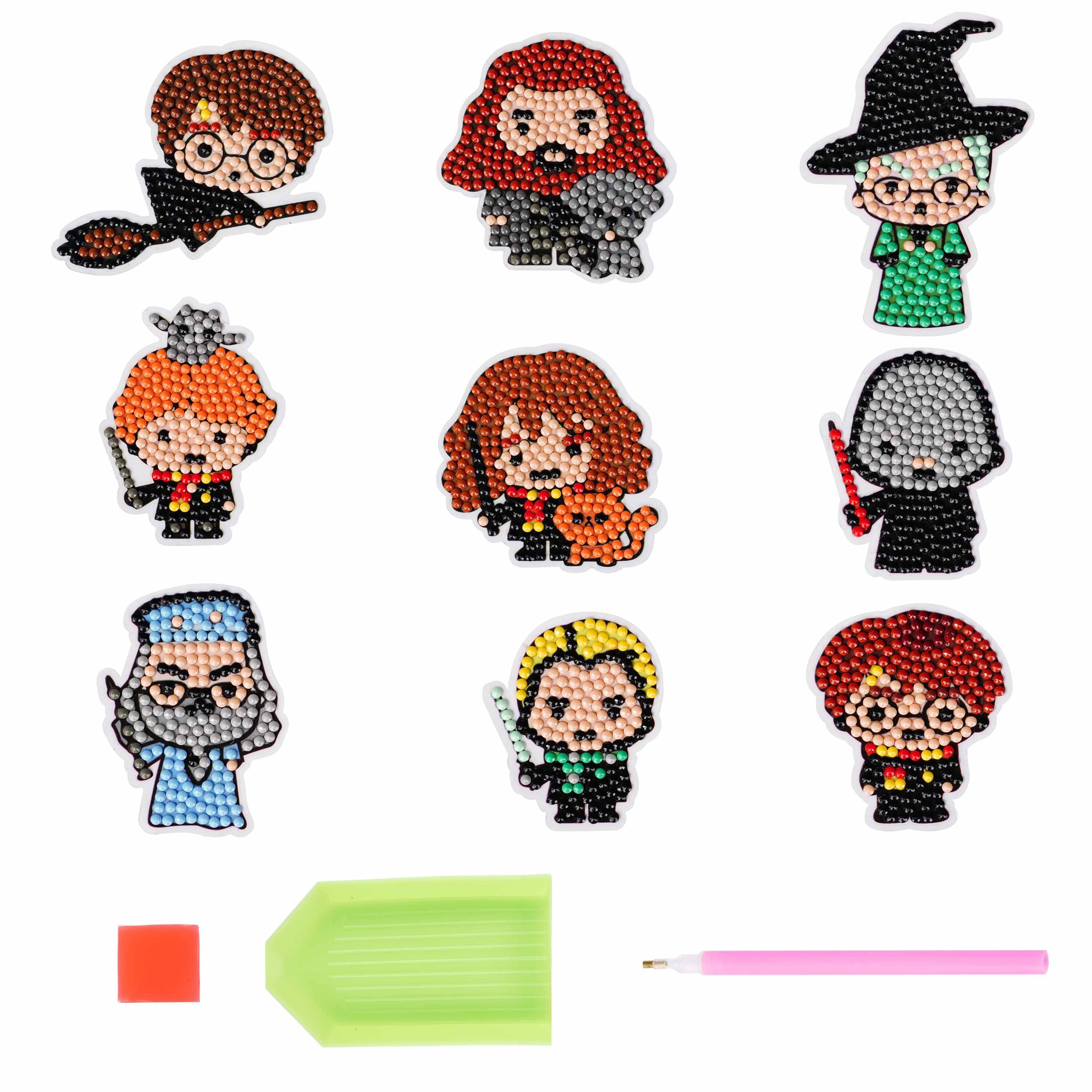 YEHUONU 9Pcs DIY Magical Wizard Cartoon Theme Stickers, Cute Magic ...