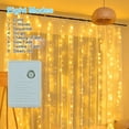 9.8x9.8ft Window Curtain String Lights, EEEkit 300 LED Plug-in Fairy ...