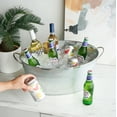 "True Classic Oval Ice Bucket - Galvanized Metal, Chills Wine & Beer, 6 ...