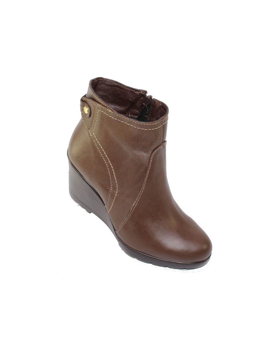 BOTAS BOTINES CASUALES GIUSTO DAMA MUJER CAFE PIEL 11904 LEON 11904p ...