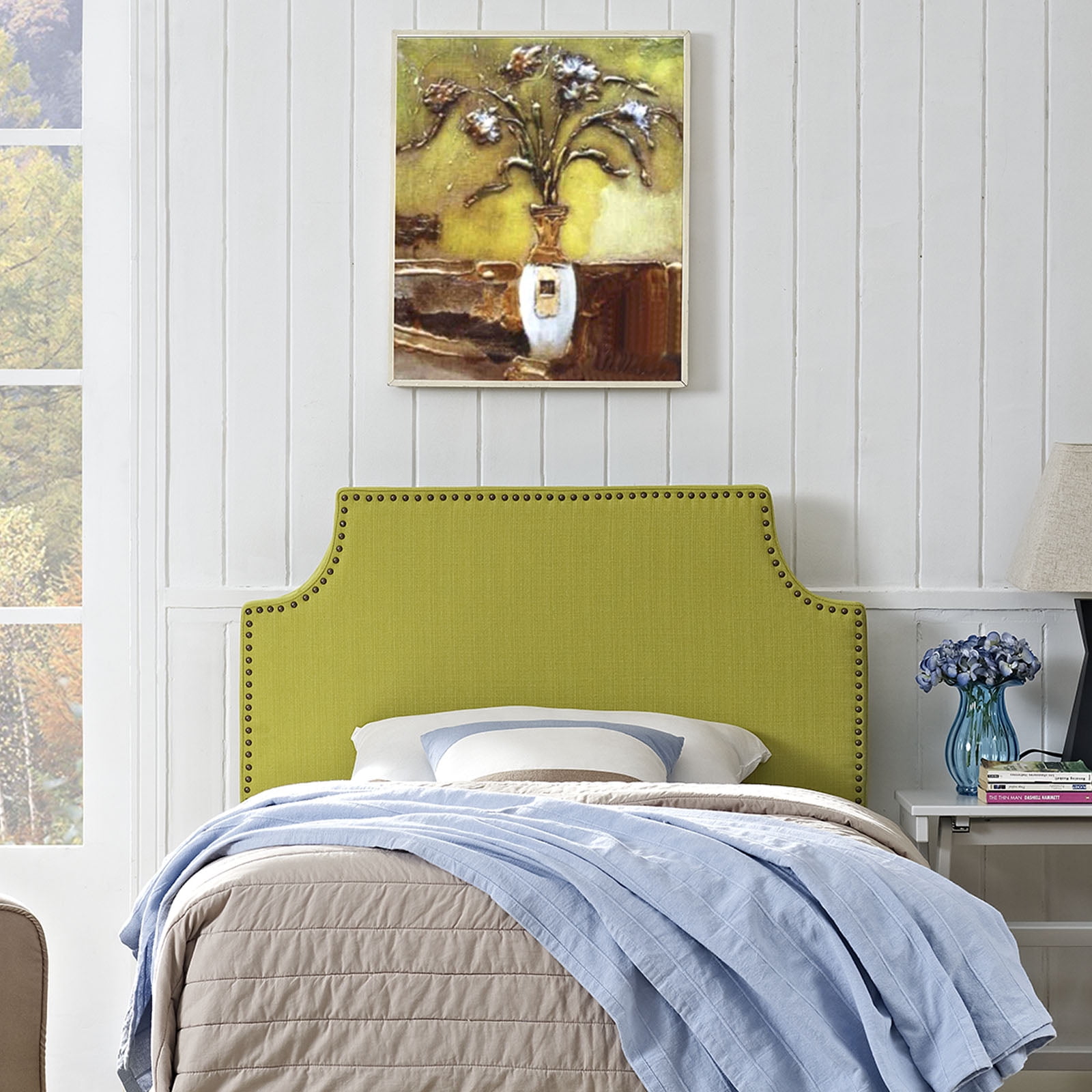 Modway Laura Nail Button Accent Headboard, Multiple Sizes and Colors ...