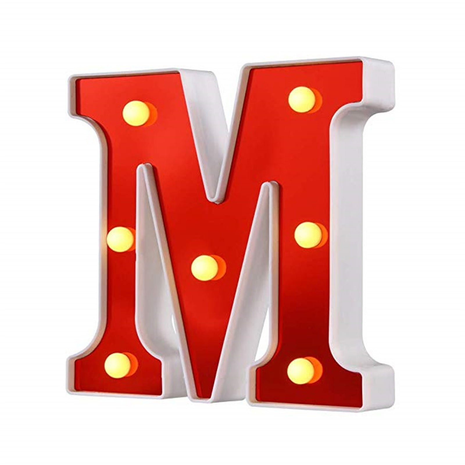 Red 16CM LED letters Lights Name Wedding Party Birthday Valentine's Day ...