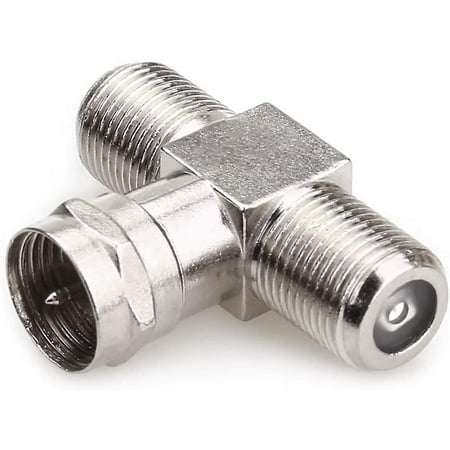 Tv T/f Connector Plug To Rf Coaxial Antenna Adapter Type F Male To 2 ...