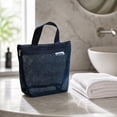 Cmunyle Navy Mesh Beach Bag Handheld Zipper Toiletry Organizer for ...