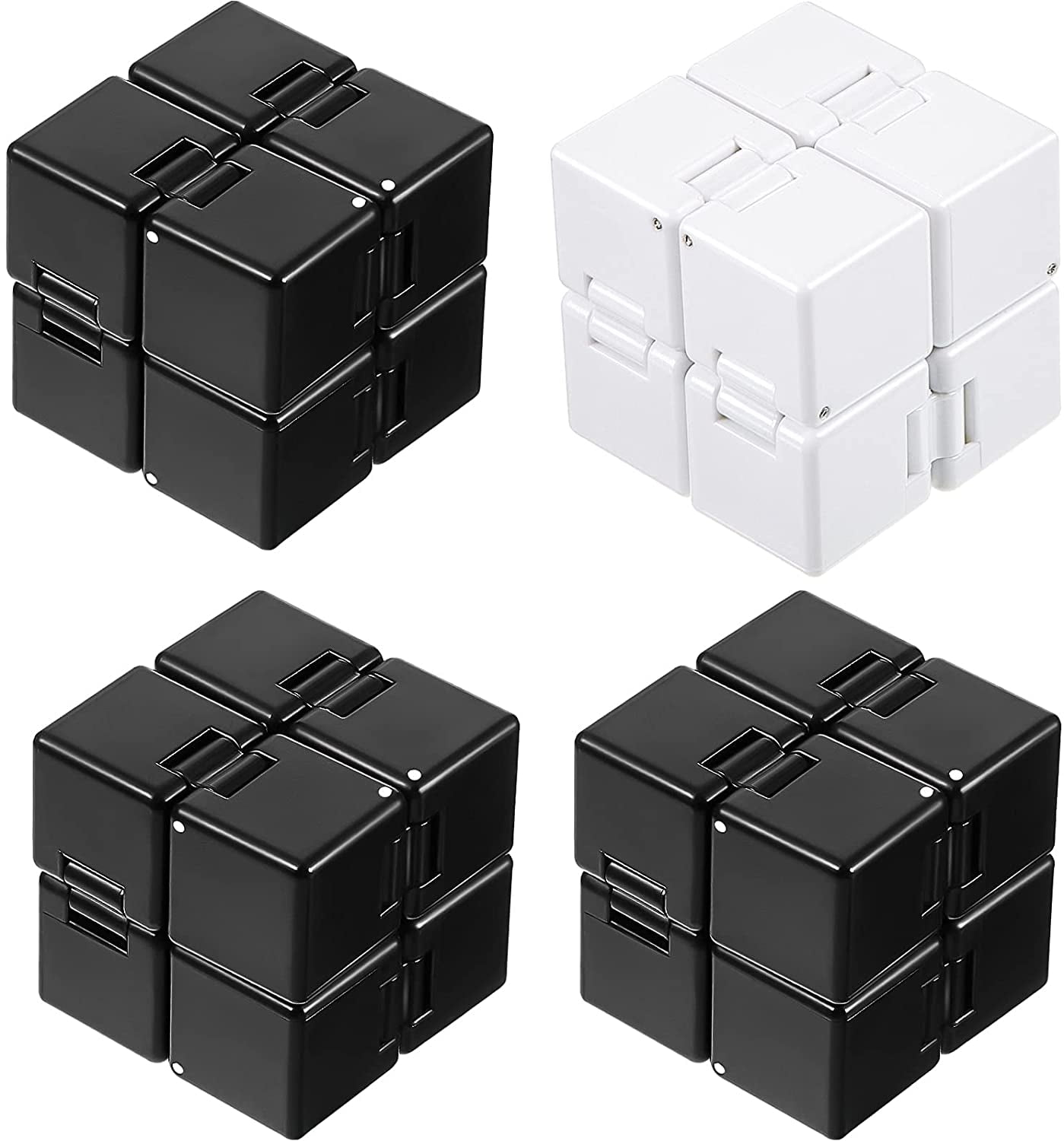 4 Packs Infinity Cube Mini Fidget Toys Fidget Blocks, Mini Infinity ...