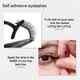 Self-Adhesive Eyelashes, 5 Pairs Natural Wispy Press-On False Lashes ...