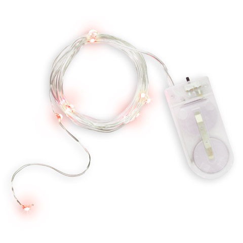 Moon Lights LED - Silver Plated Copper Wire - 12 Red Lights - Walmart.com