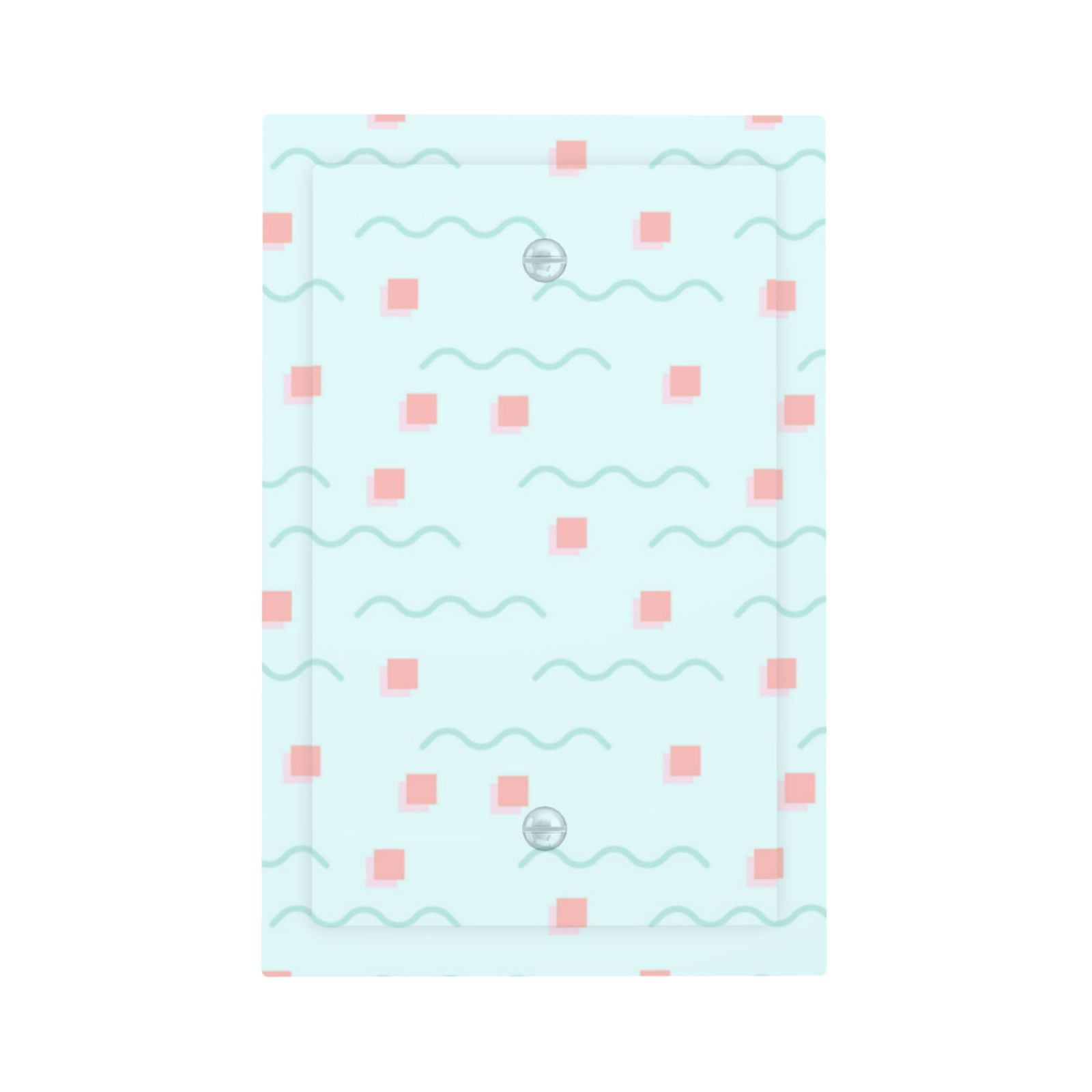 DouZhe 1-Gang Blank Wallplate, Modern Memphis Style Shapes Decorative ...