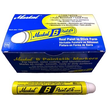 Single Markal B White Tire Chalk Paint Stick Crayon Surface Marker ...